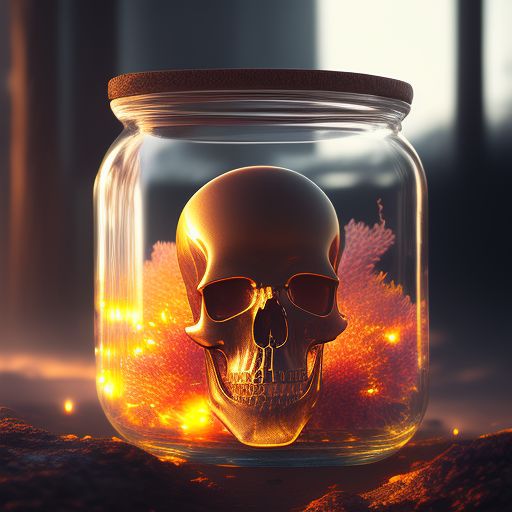 fat-raccoon454: A skeleton skull, Neon colors