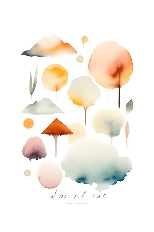 petty-jackal692: Minimalist watercolor art: Simple and elegant ...