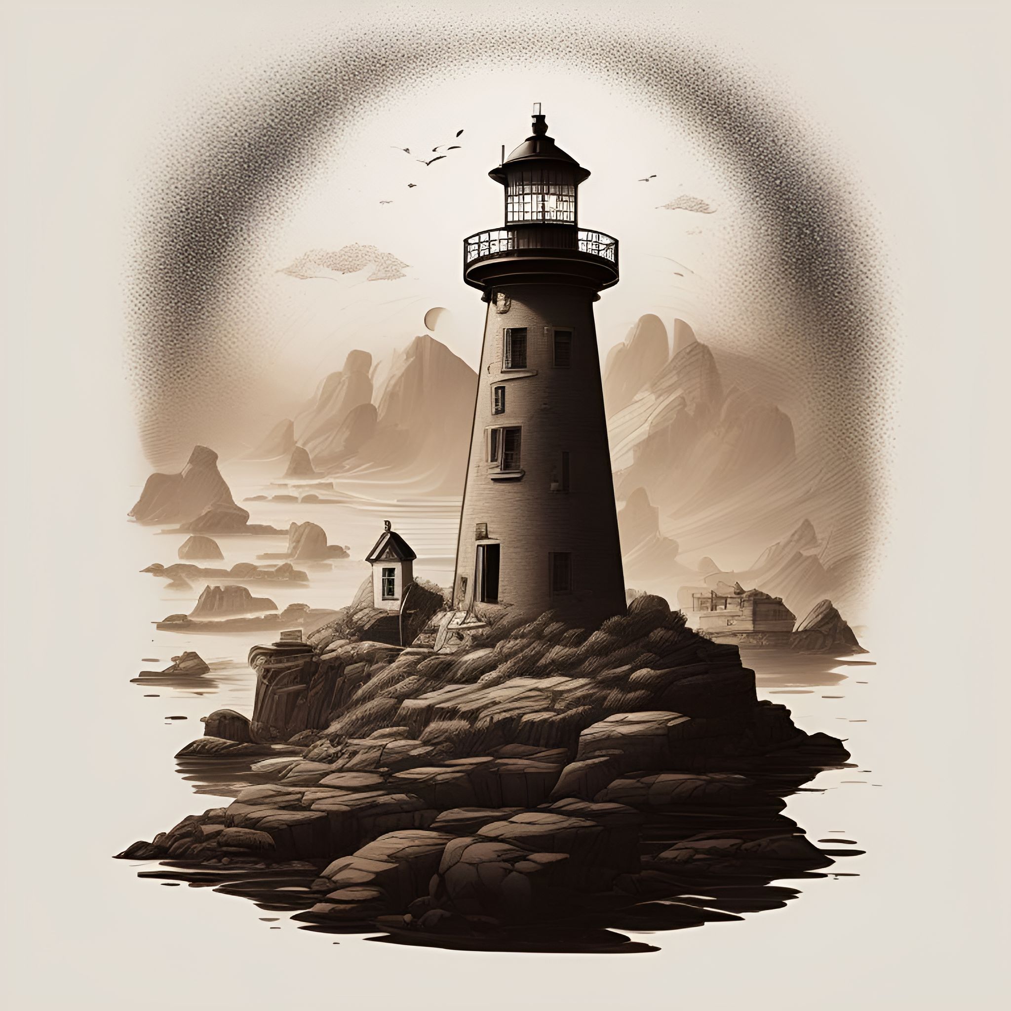 Lighthouse Pencil Drawing