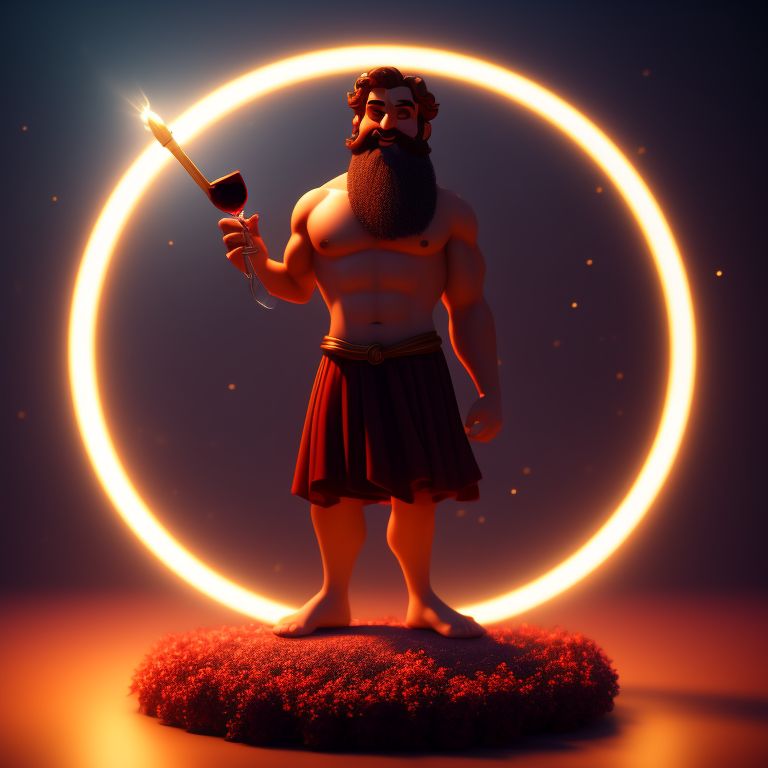 cool-wolf834: Greek god Dionysos smiling, happy face, beard, vine ...