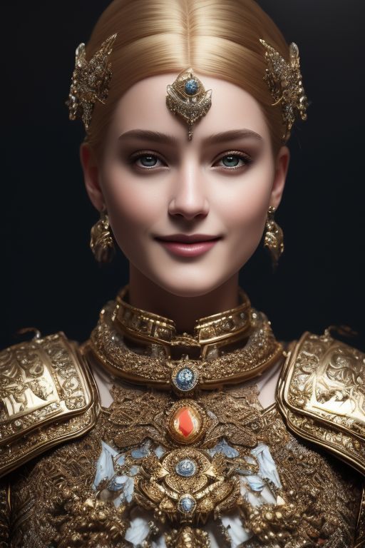 JWV: Super Cute redhair girl smiling in a knight armour, very high ...