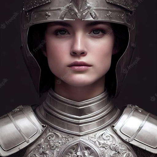 JWV: Super Cute redhair girl smiling in a knight armour, very high ...
