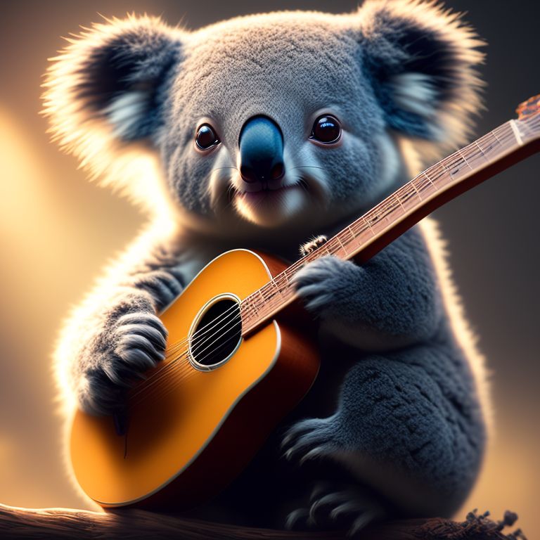 Koala Playing Flute