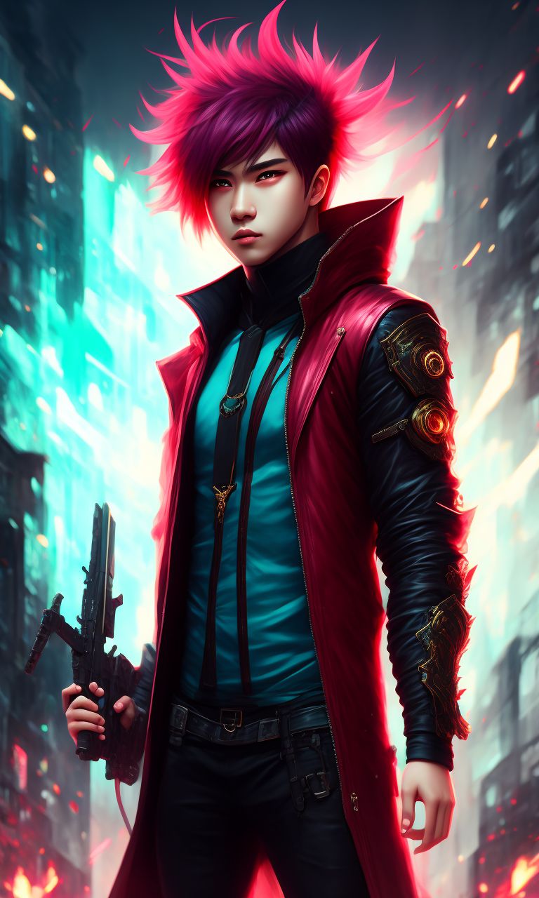 open-narwhal309: young man (20 years old), with golden hair, with a ...