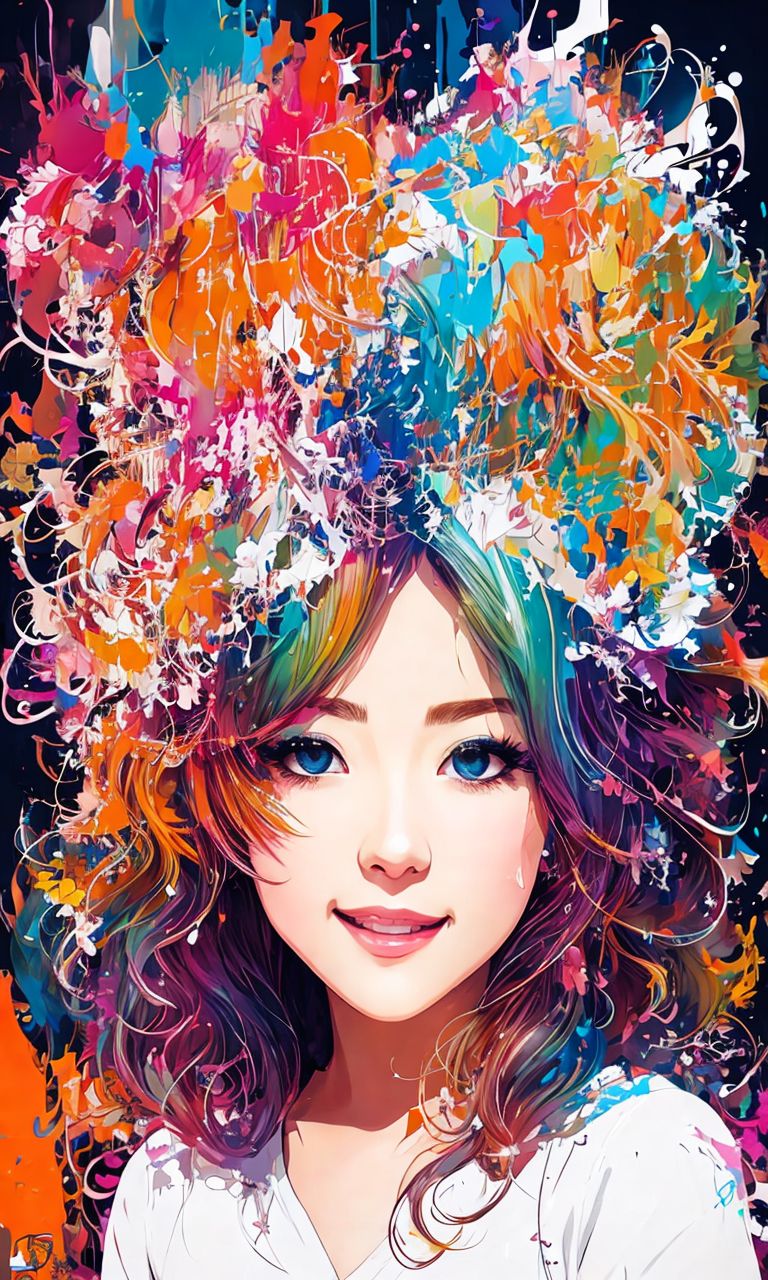 offbeat-ape904: beautiful Hinata smiling, anime style, wavy hair ...