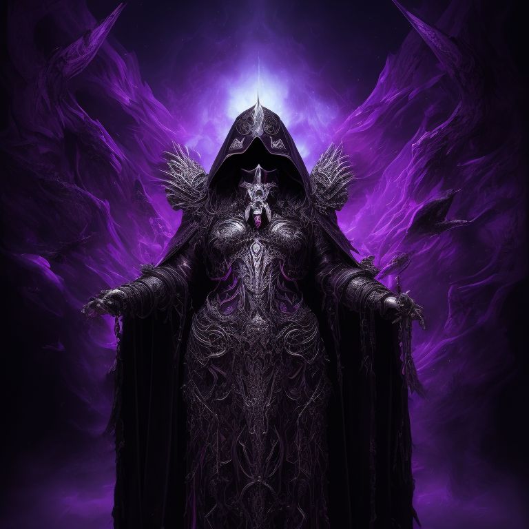 pink-swan673: Purple colored death metal style terrifying penguin queen ...