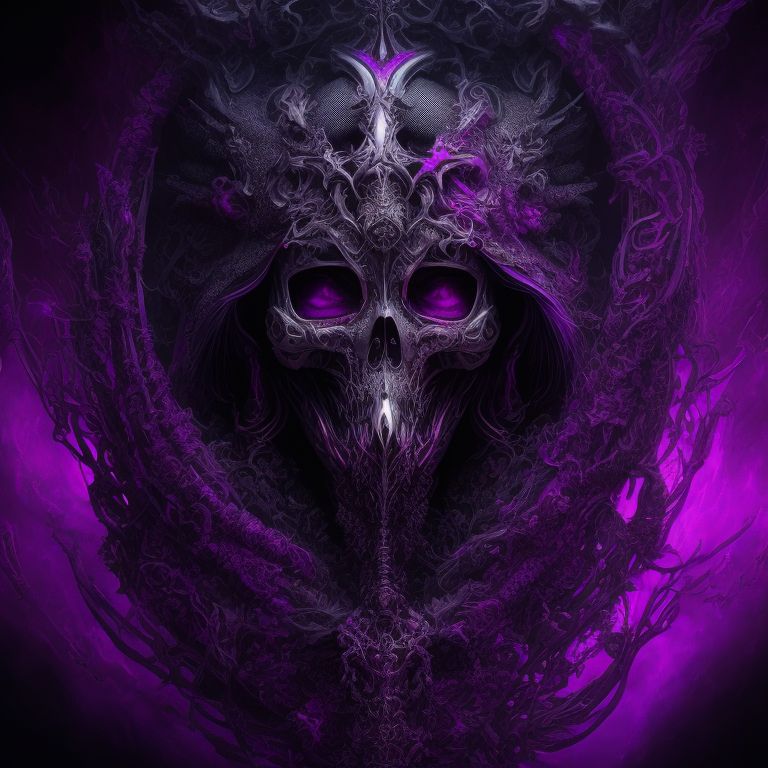 pink-swan673: Death metal themed purple colored queen of penguins in a ...