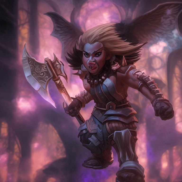 awful-heron438: Female Pixie Barbarian in a dominant pose with undercut ...