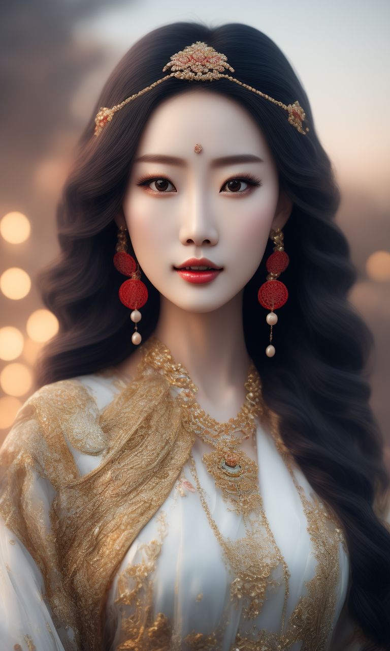 kudu_piring847: Full body, beautiful chinese woman, oval face, fair ...