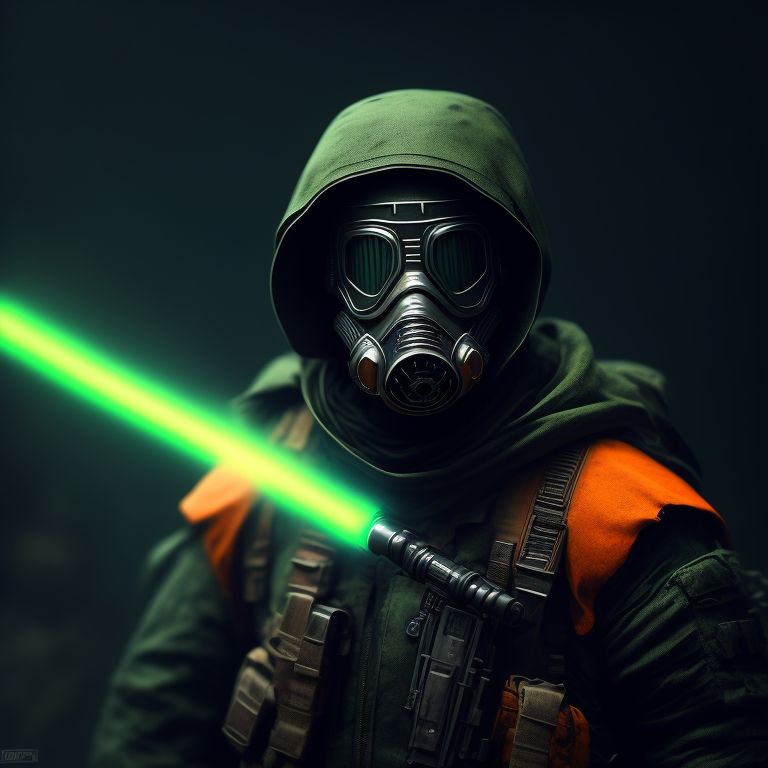 Green Gas Mask Wallpaper