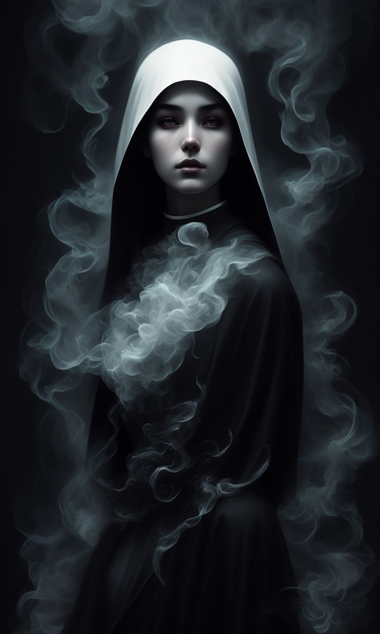 bad-wildcat645: Girl nun in smoke