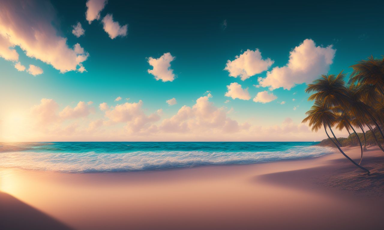 moral-turtle525: beach, water, sky, realistic, black BG, designer ...