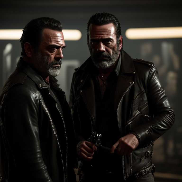 annual-duck553: negan and rick from the walking dead
