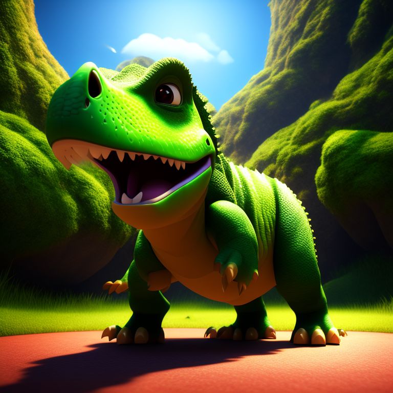 Cartoon Baby Dinosaur T Rex