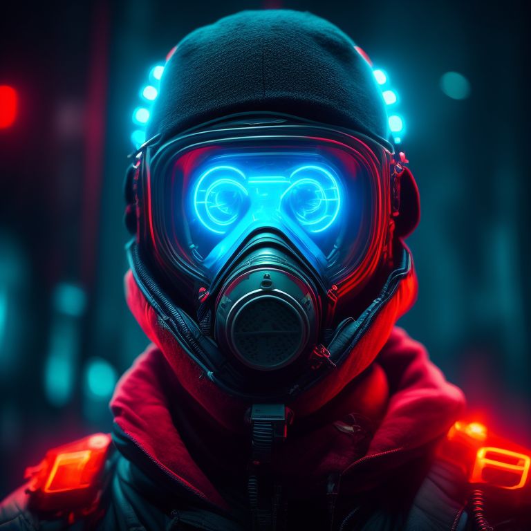 Neon Gas Mask
