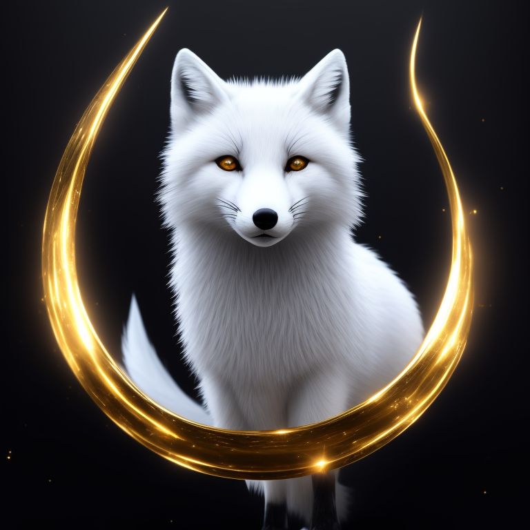 White Nine Tailed Fox Wallpaper