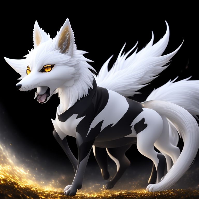 White Nine Tailed Wolf