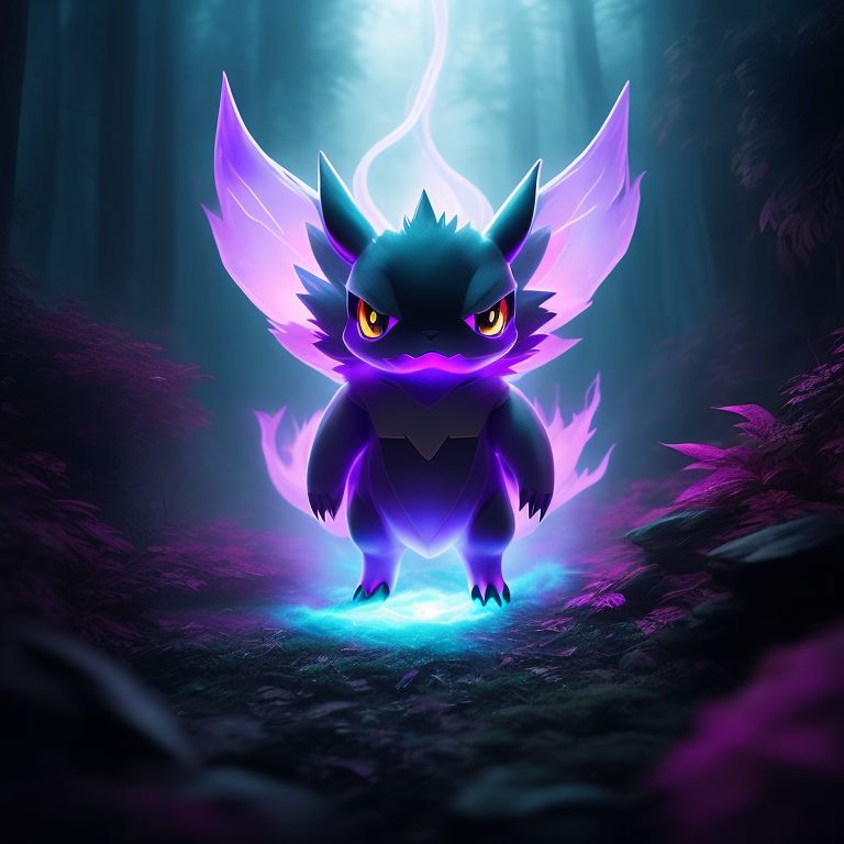 zyhzyh: A purple smoky ghost pokemon floating the floor, surrounded by ...