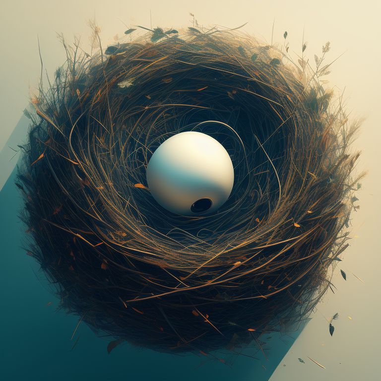 gray-grouse385: nest geometric illustration nature noise