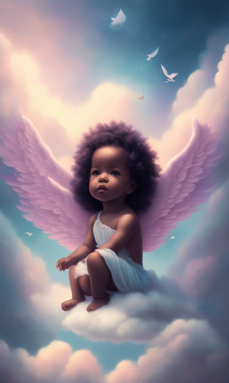 Black Baby Angels In Heaven