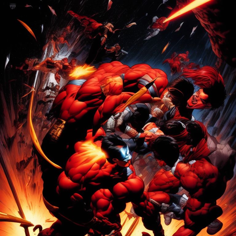 Red Hulk Vs Juggernaut Colossus