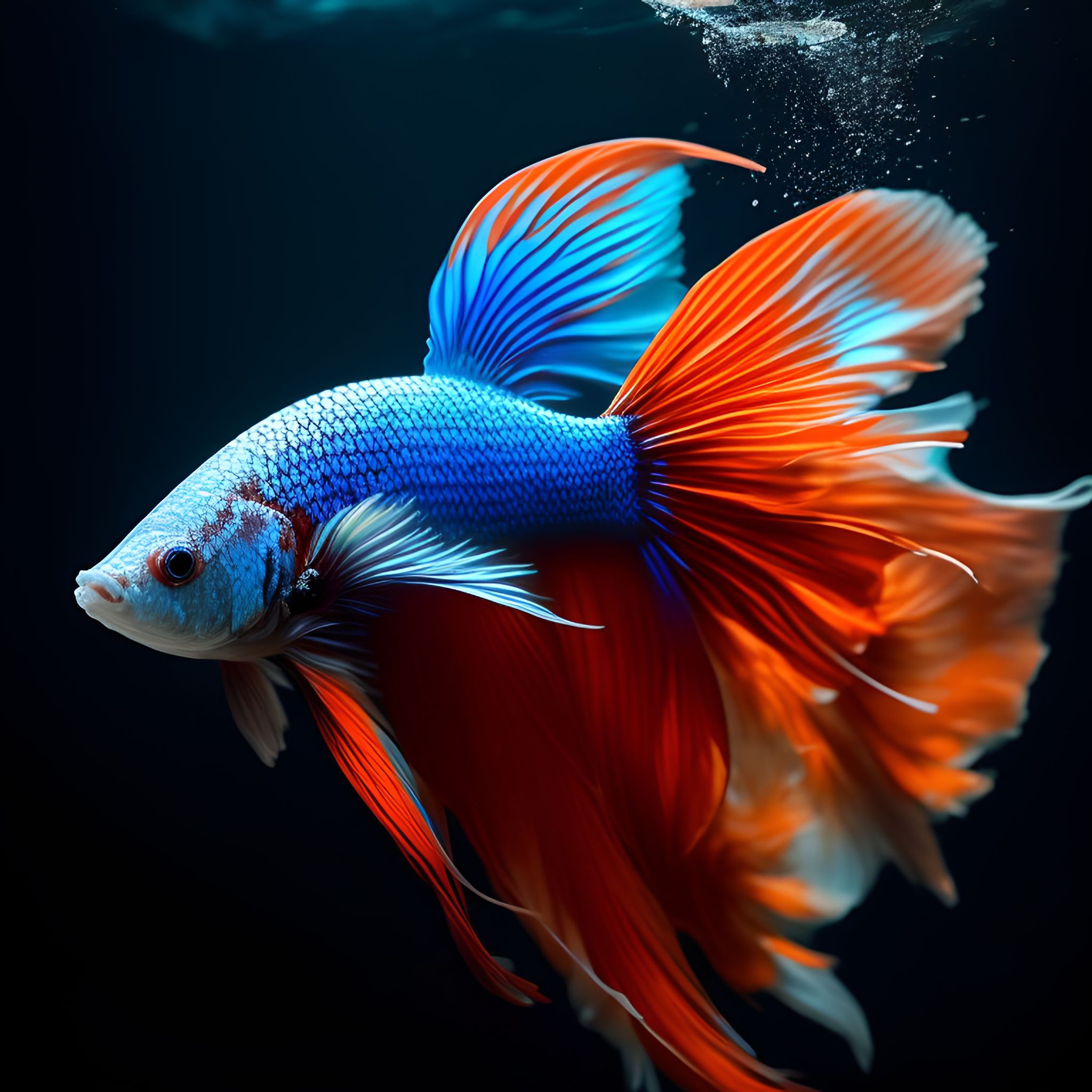 hard-chough87: The Siamese fighting fish (Betta splendens), Halfmoon ...