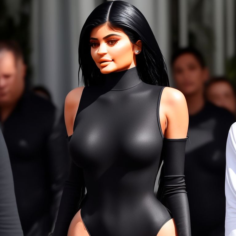 Stormy Lark437 Kylie Jenner In A Tight Black Bodysuit