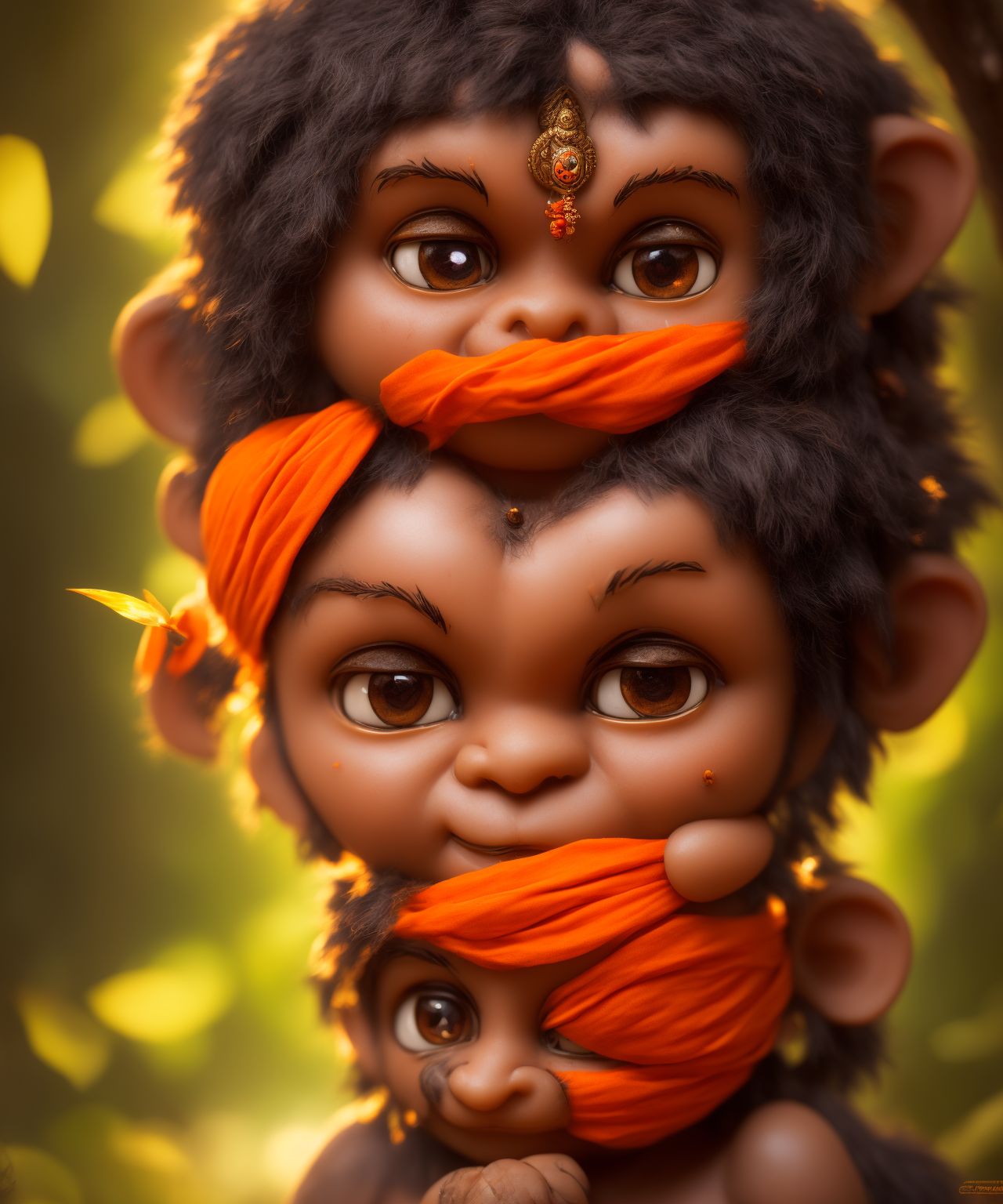 Hanuman Face Painting