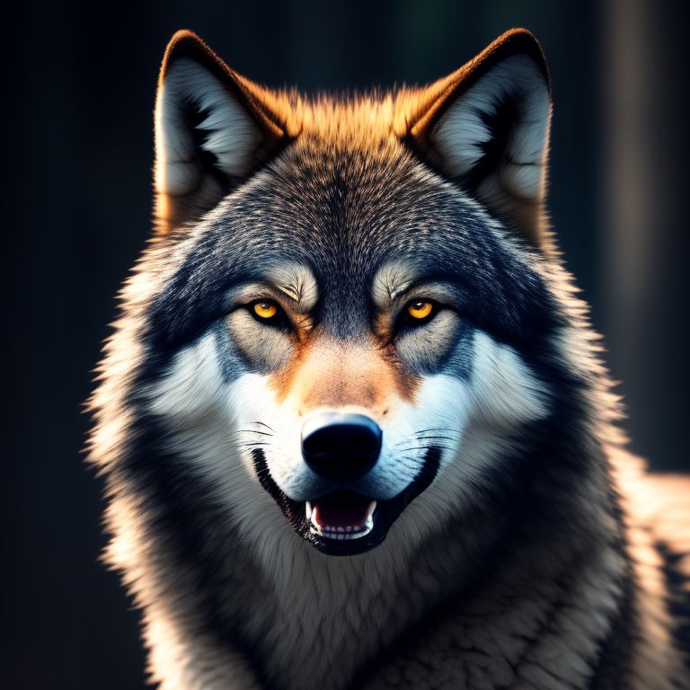 Snarling Wolf Front