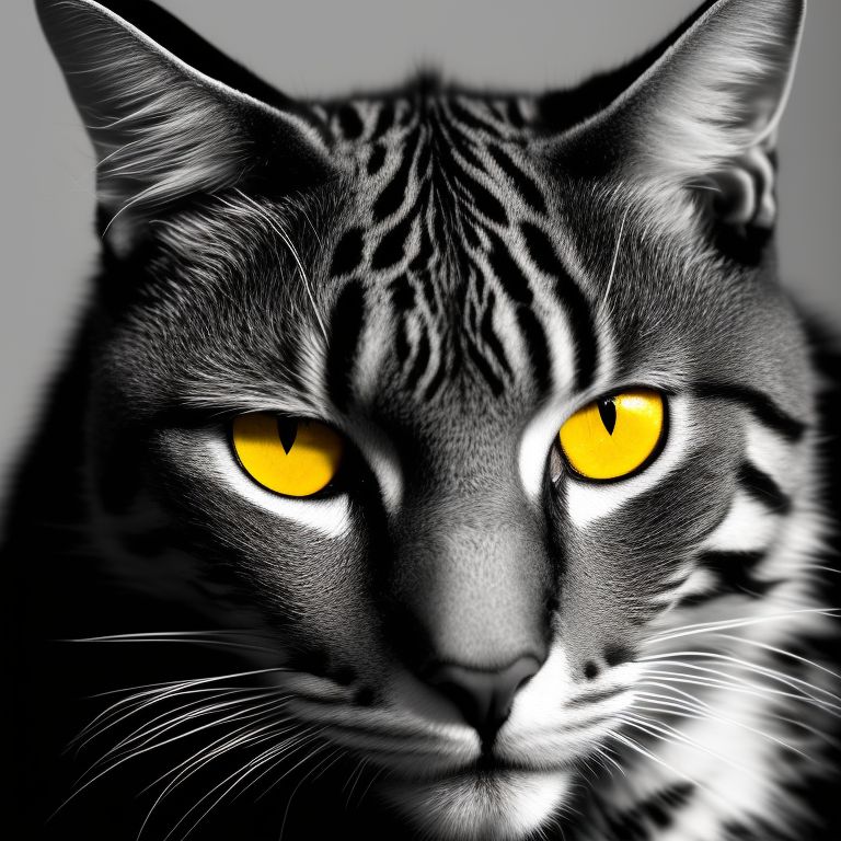 High Contrast Cat Photography