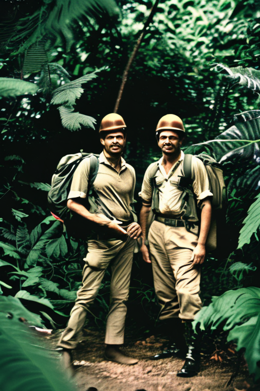 VARELA: 2 men in a expedition in the jungle