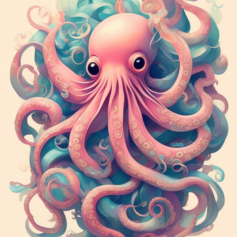 Traditional Octopus Drawings