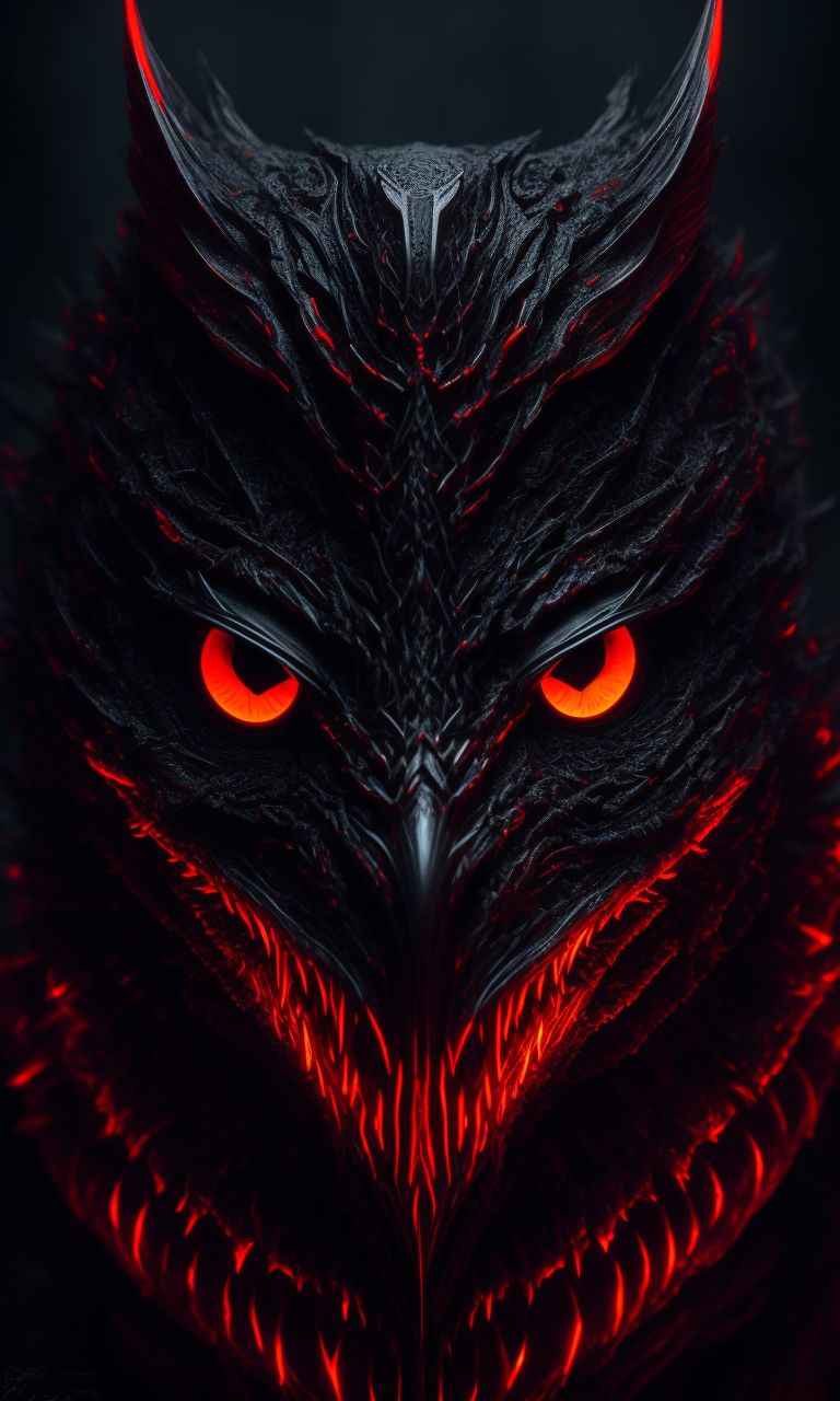 Owl With Red Eyes Creepy