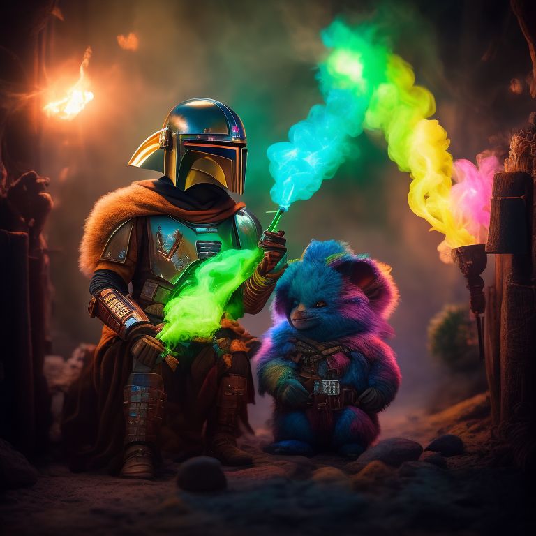 moral-turtle525: Create a vivid image depicting Grogu, the adorable ...