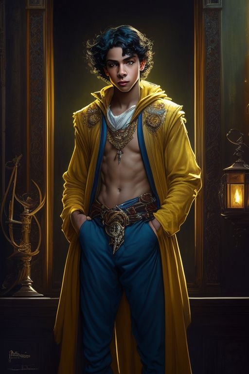 front-quail508: Young male blue skinned and yellow glowing eyed ...