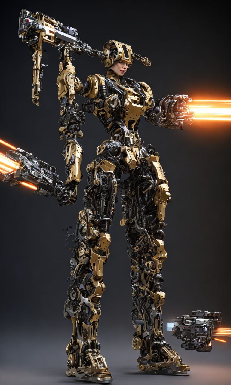 each-kudu124: futuristic image of a woman equipped and adorned in a ...