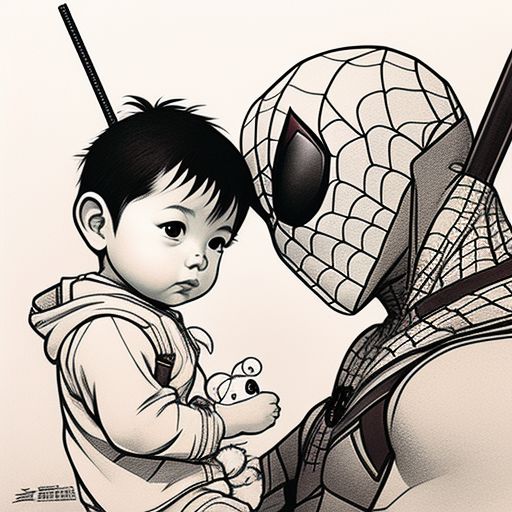 Baby Spiderman Drawing