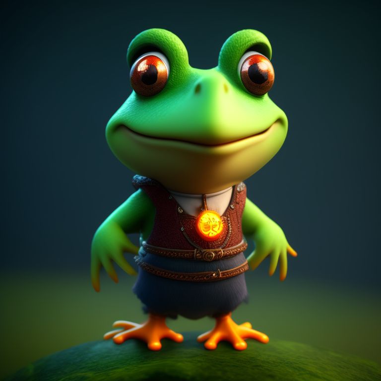 drafty-shrew643: A low poly wizard frog