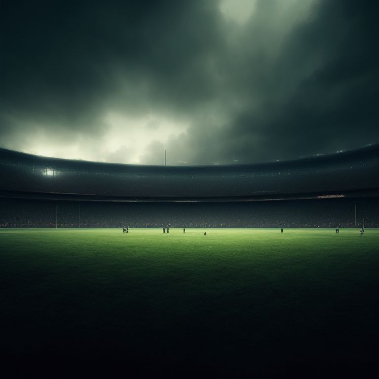 Dark Football Field