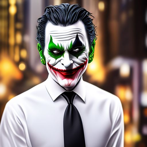 gifted-rail832: Joker face portrait, high detailed, hyper realistic