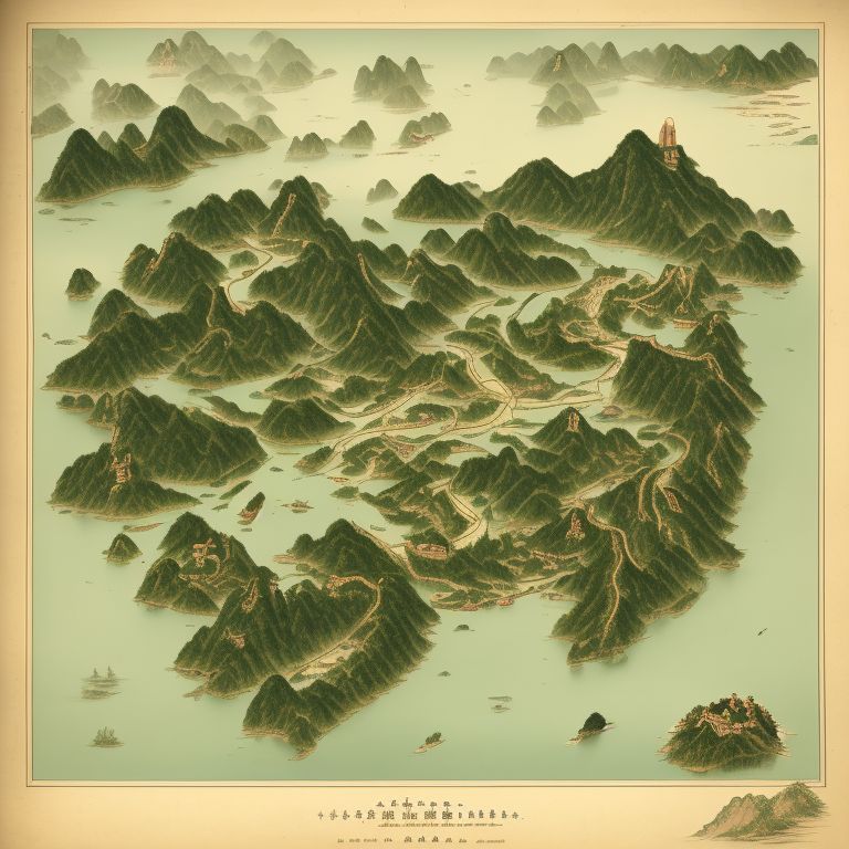 Dramidia: Chinese, ancient ,Fantasy map, yangshou, Guilin, li river ...