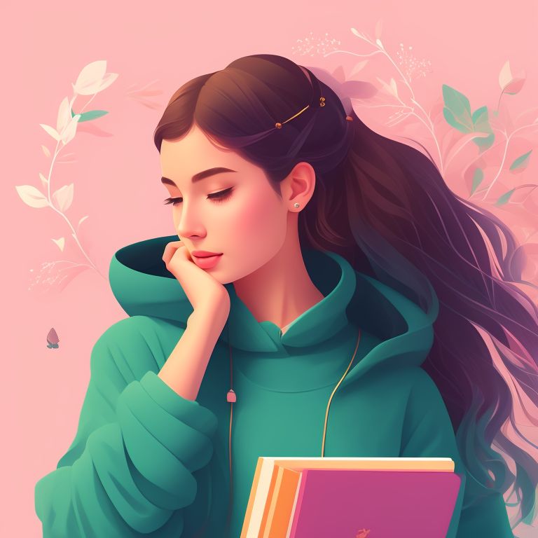 ezkite: Profile of beautiful librarian young woman