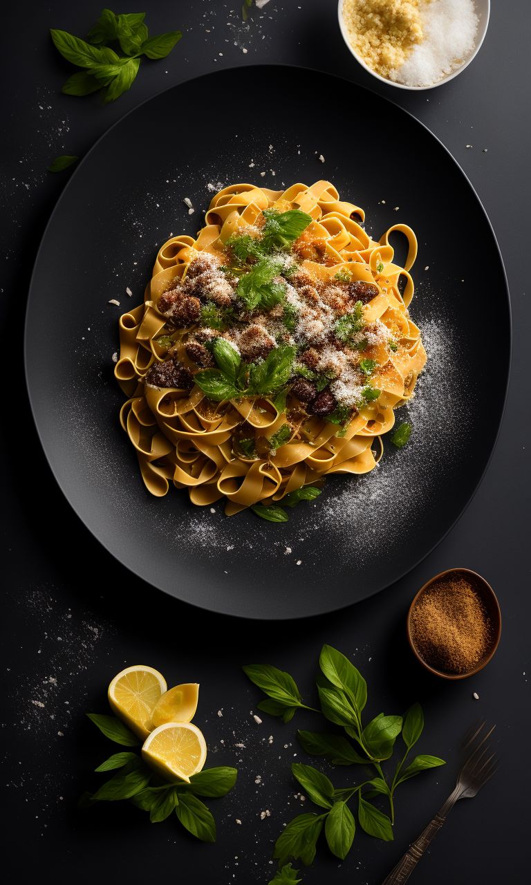 burly-lark84: a plate of tagliatelle with sliced black truffle falling ...