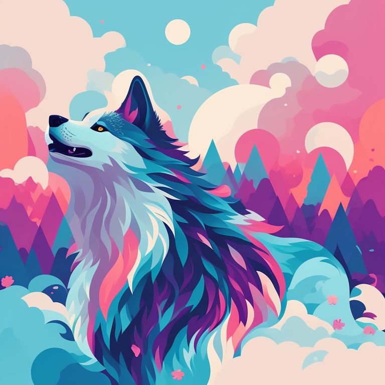 Colorful Wolf Wallpaper