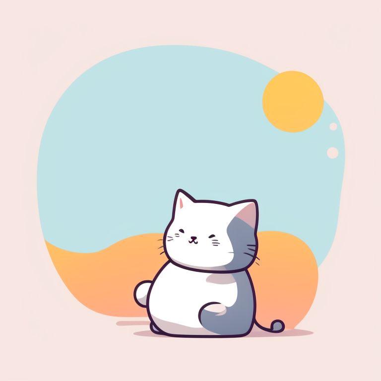 Cute Cartoon Fat Cat