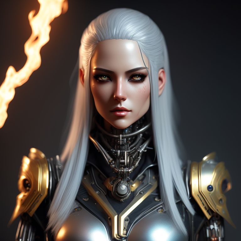 slim-jackal720: female android with silver metallic silver skin and ...