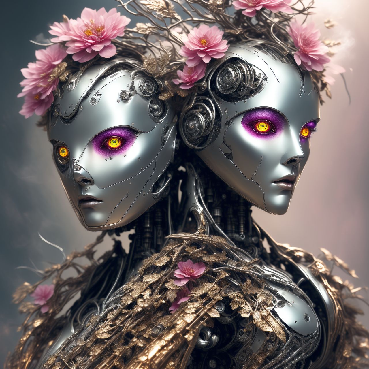 slim-jackal720: female android with silver metallic silver skin and ...