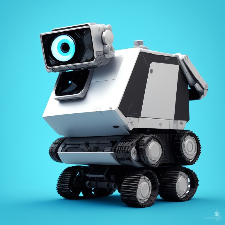 weepy-mule924: A square silver robot similar to wall-e in a slightly ...