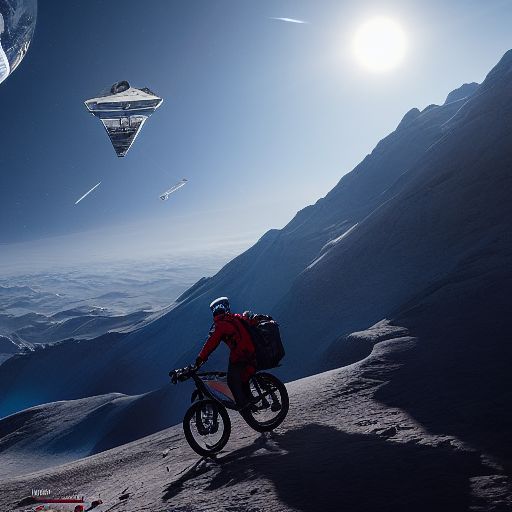 Walk77: astronaut riding a bike on the moon, intricate, highly detailed ...