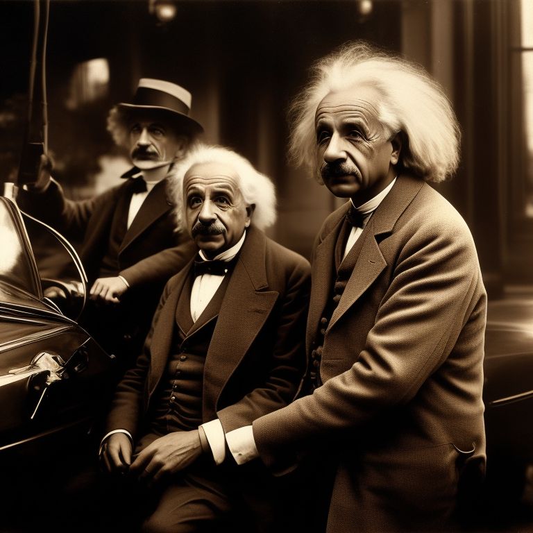 Walk77: Old photograph, Sepia, DeLorean and Albert Einstein in 1880 ...